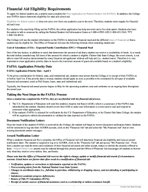 Fillable Online Financial Aid Eligibility Requirements Fax Email Print ...