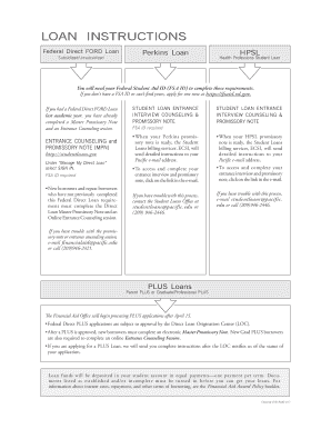Fillable Online LOAN INSTRUCTIONS Fax Email Print - pdfFiller