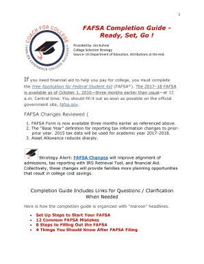 Fillable Online FAFSA Completion Guide Ready, Set, Go Fax Email Print ...