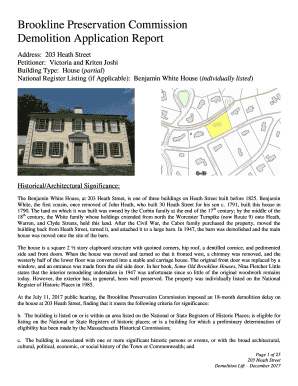 Fillable Online Demolition Application Report Fax Email Print - pdfFiller