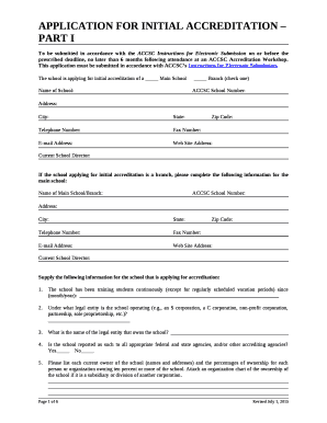 This application must be submitted in accordance with ACCSCs ...