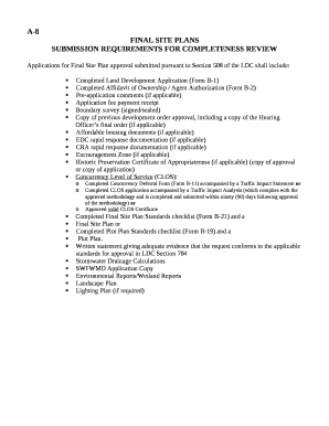 FINAL SITE PLANS Doc Template | pdfFiller