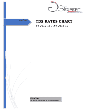 Fillable Online TDS RATES CHART Fax Email Print - pdfFiller