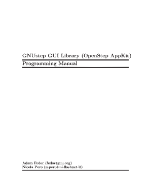Fillable Online GNUstep GUI Library (OpenStep AppKit) Fax Email Print ...