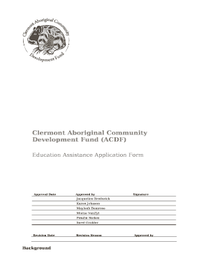 Education Assistance Application Doc Template | pdfFiller