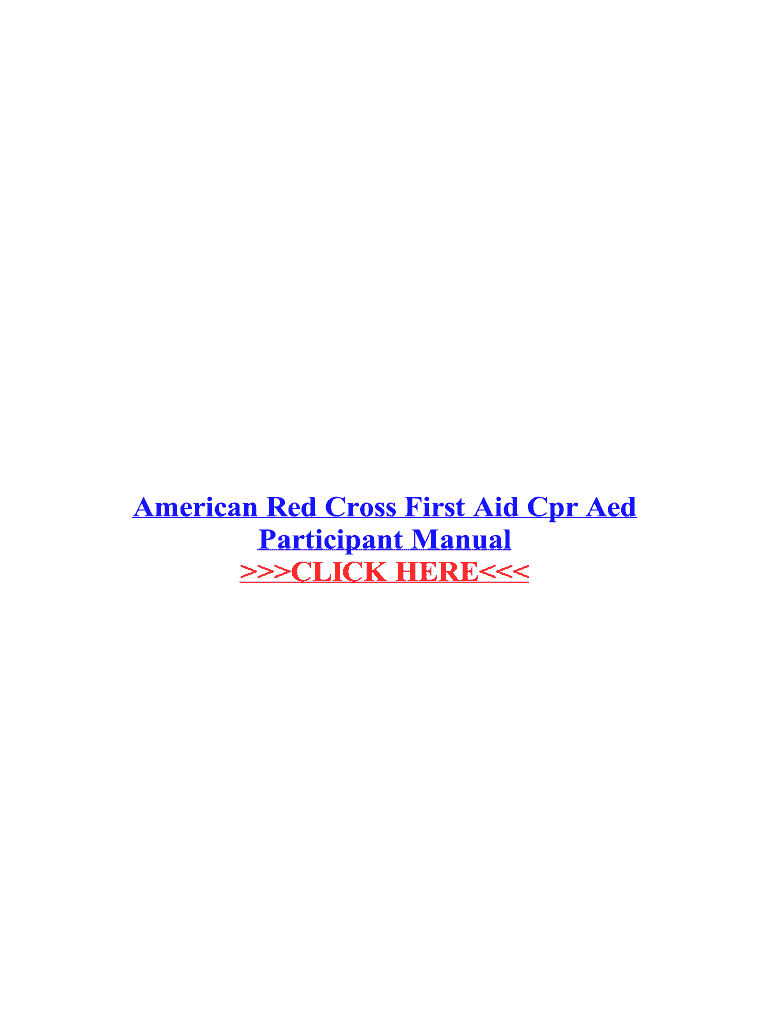 Fillable Online American Red Cross First Aid Cpr Aed Fax Email Print ...