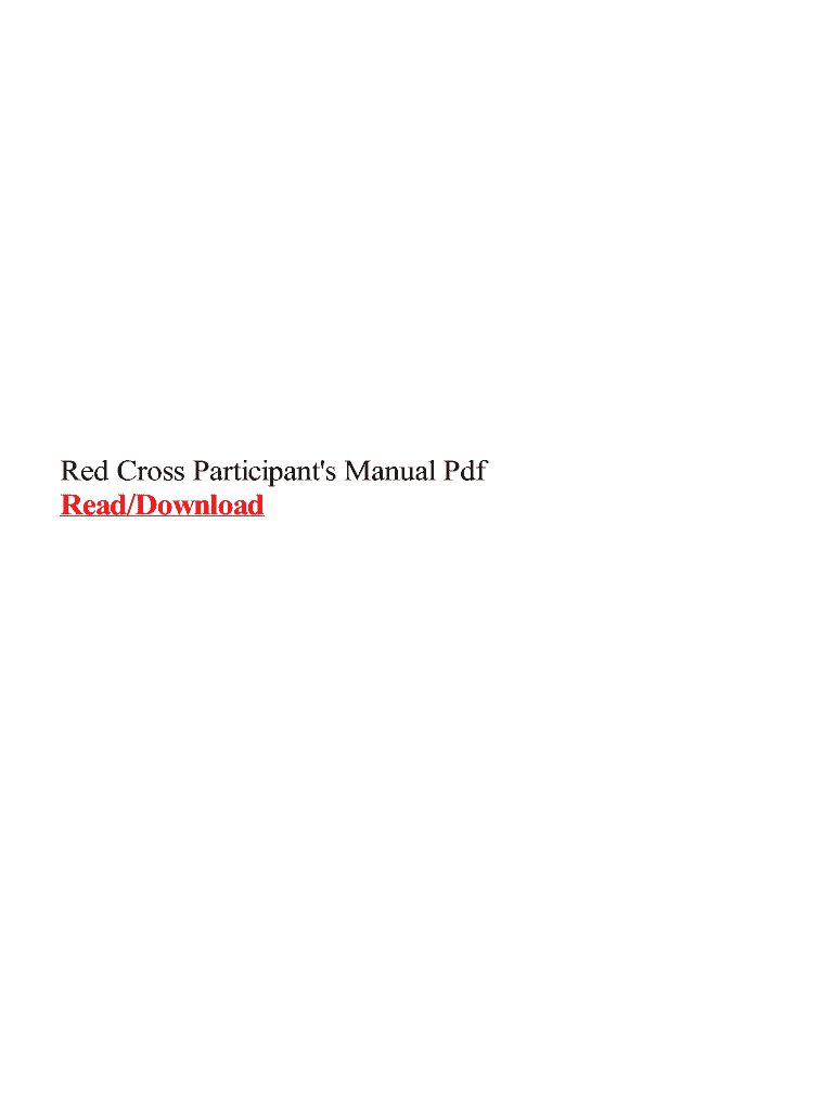 Fillable Online Red Cross Participant's Manual Pdf Fax Email Print ...