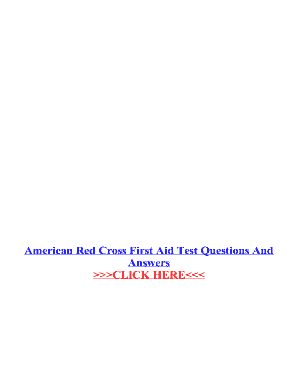 Fillable Online American Red Cross First Aid Test Questions Fax Email ...
