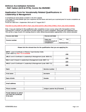 - RAF Halton (ACS & RTS), Centre No 052928C Doc Template | pdfFiller