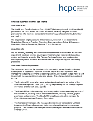 Fillable Online The Health and Care Professions Council (HCPC) is the ...