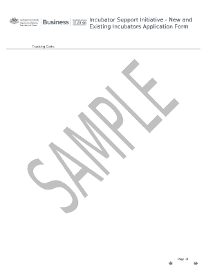 Incubator Support Initiative - New and Existing Incubators Application ...