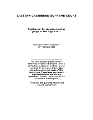 Judge of the High Court Doc Template | pdfFiller