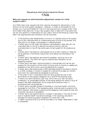 Fillable Online Requesting an Administrative Adjustment Review Fax ...