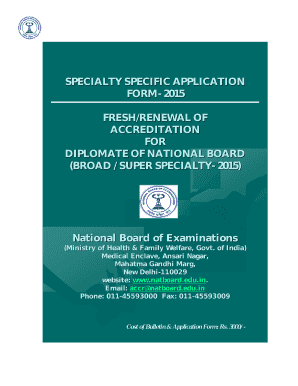 PART A : Specialty Specific Application Doc Template | pdfFiller