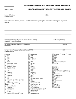 Todays DateLABORATORY/PATHOLOGY REFERRAL Doc Template | pdfFiller