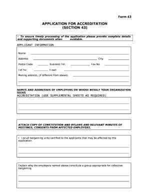 To ensure timely processing of the application please provide complete ...