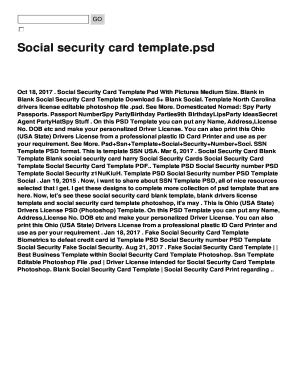 Fillable Online Social security card template Fax Email Print - pdfFiller