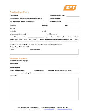 application for (job title): Doc Template | pdfFiller