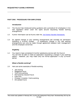REQUESTING FLEXIBLE WORKING Doc Template | pdfFiller