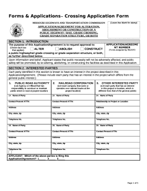 s & Applications Crossing Application Doc Template | pdfFiller