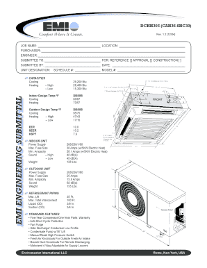 Fillable Online EMI ENGINEERING SUBMITTAL Fax Email Print - pdfFiller