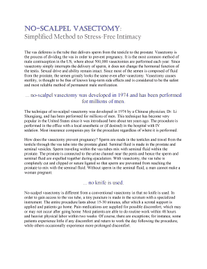 Fillable Online no-scalpel vasectomy: Fax Email Print - pdfFiller