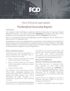 Fillable Online The Beneficial Ownership Register Fax Email Print ...