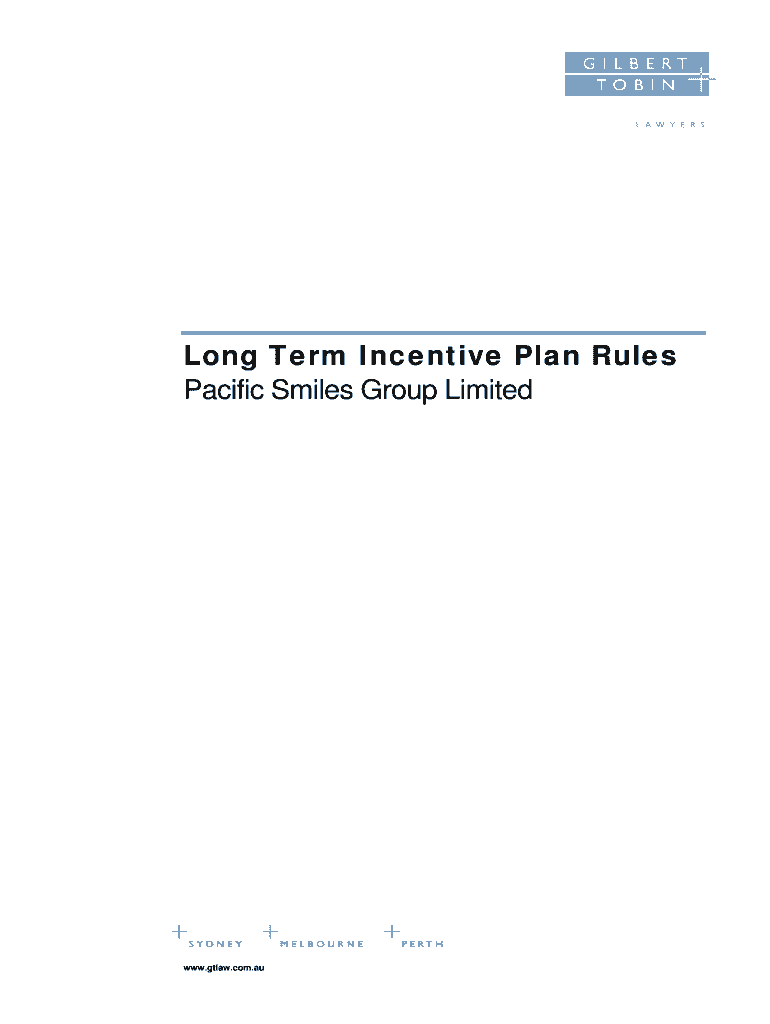 Fillable Online Long Term Incentive Plan Rules Fax Email Print - pdfFiller