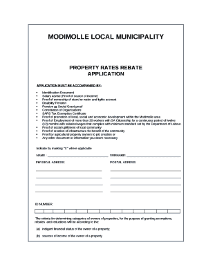 application s fo.. - Modimolle Local Municipality Doc Template | pdfFiller
