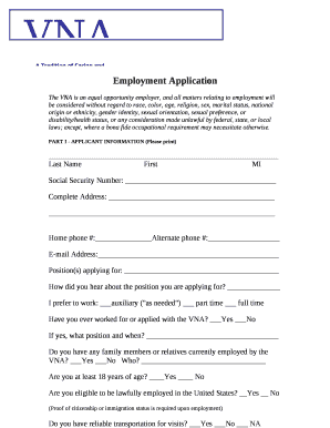 The VNA is an equal opportunity employer, and all matters relating to ...