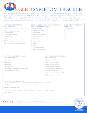 Fillable Online GERD: Acid Reflux Symptoms, Treatment & Heartburn ...