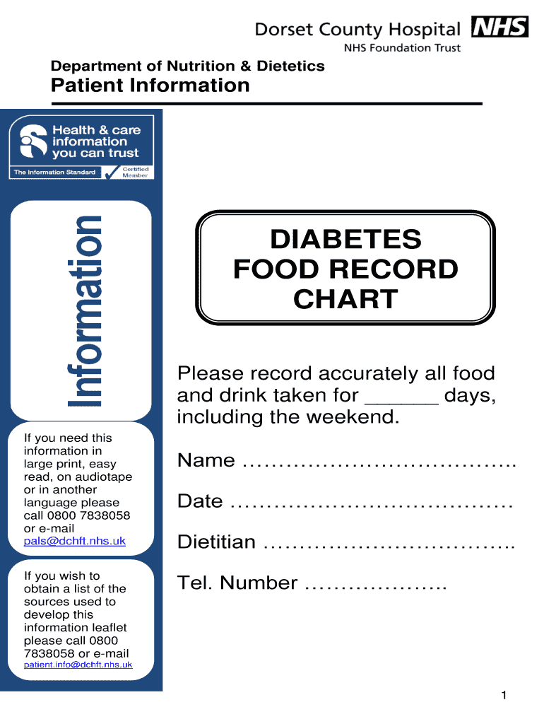 Fillable Online FOOD RECORD Fax Email Print - pdfFiller