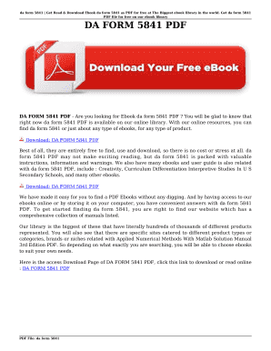 Fillable Online da form 5841 Get Read & Download Ebook da form 5841 as ...