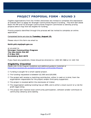 Stronger Communities Program Doc Template | pdfFiller