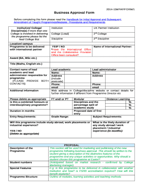 Business Approval - admin exeter ac Doc Template | pdfFiller