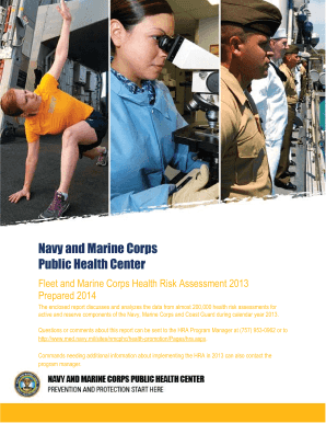 Fillable Online Fleet and Marine Corps Health Risk Assessment 2013 Fax ...