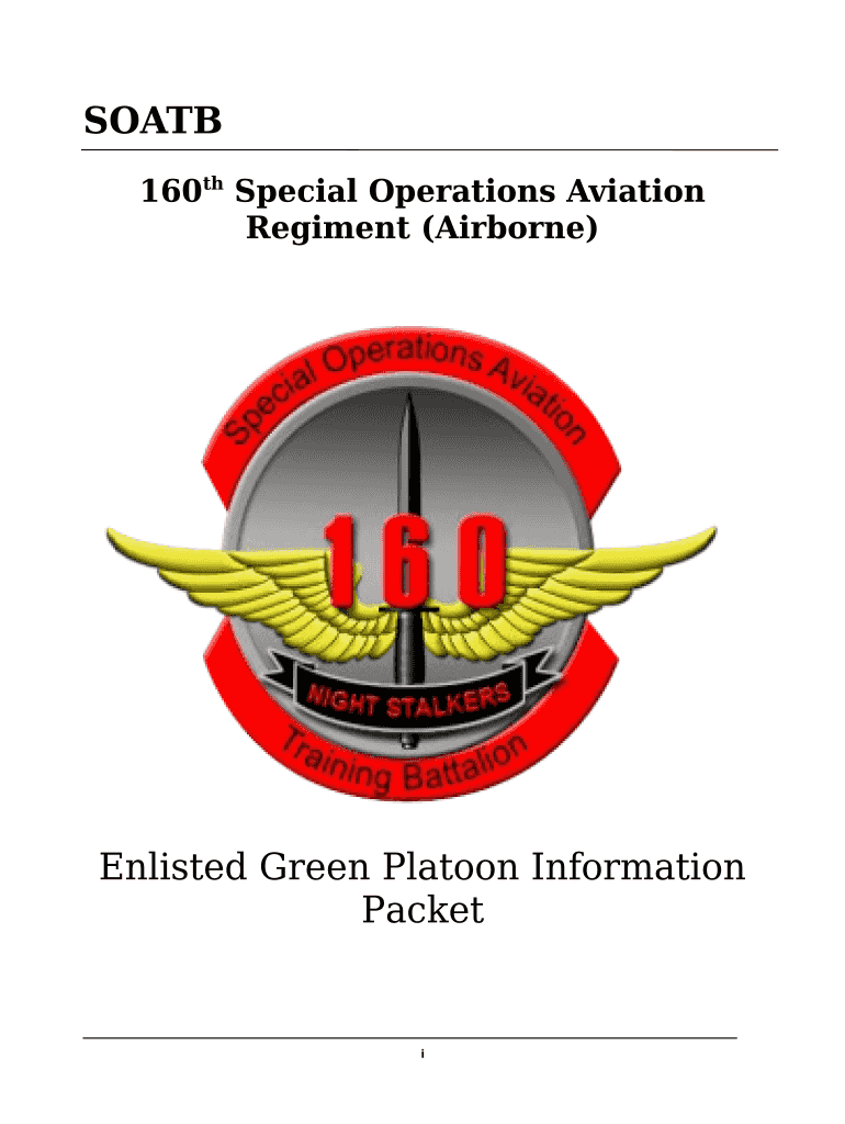 160th Special Operations Aviation Regiment (Airborne) Doc Template ...