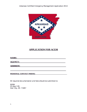 APPLICATION FOR ACEM Doc Template | pdfFiller