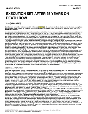 Execution set after 25 years on death row Doc Template | pdfFiller