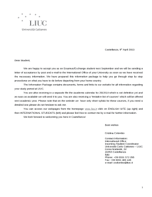 We are happy to accept you as an Erasmus/Exchange student next ...