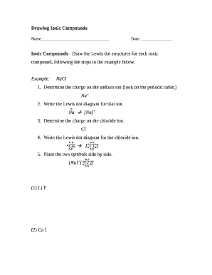 Drawing Ionic Compounds Doc Template | pdfFiller