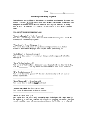bronx masquerade pdf Doc Template | pdfFiller