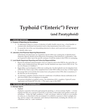 Fillable Online Typhoid (Enteric) Fever Fax Email Print - pdfFiller