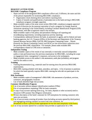BSA/AML Compliance Program Doc Template | pdfFiller