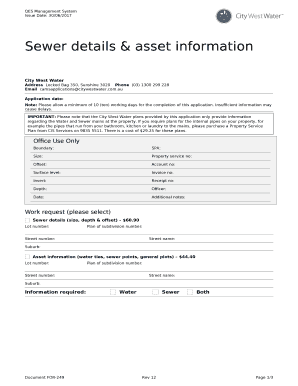 Sewer details & asset ination Doc Template | pdfFiller