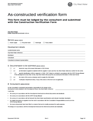 As-constructed verification Doc Template | pdfFiller