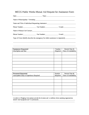 MCCG Public Works Mutual Aid Request for Assistance Doc Template ...