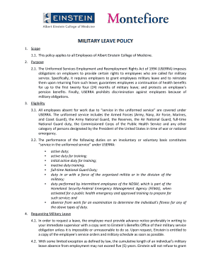 Fillable Online MILITARY LEAVE POLICY Fax Email Print - pdfFiller