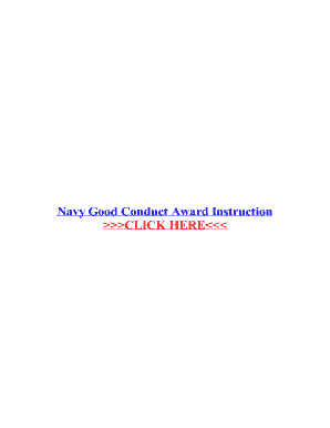 Fillable Online Navy Good Conduct Award Instruction Fax Email Print ...