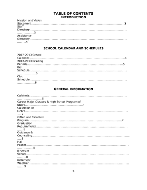 SCHOOL CALENDAR AND SCHEDULES template Doc Template | pdfFiller